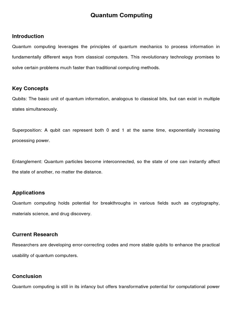 Quantum Computing | PDF