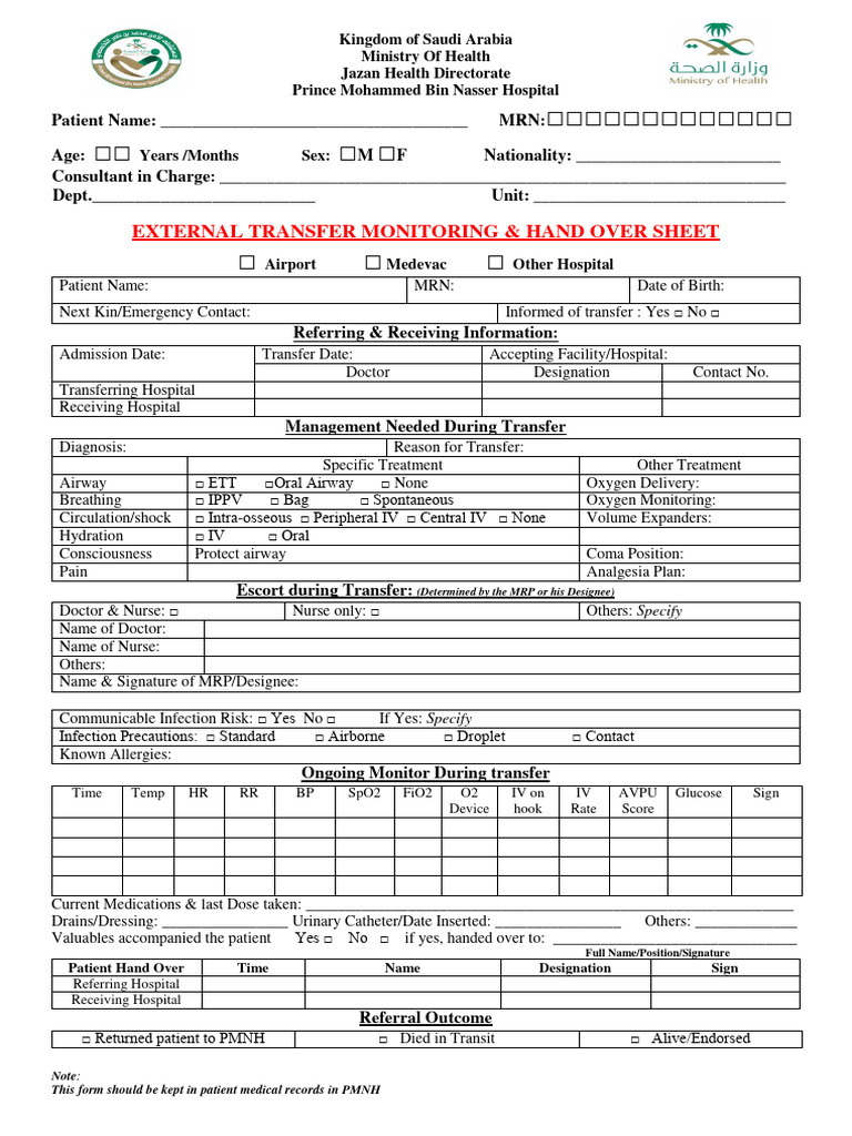 External Transfer | PDF | Hospital | Patient