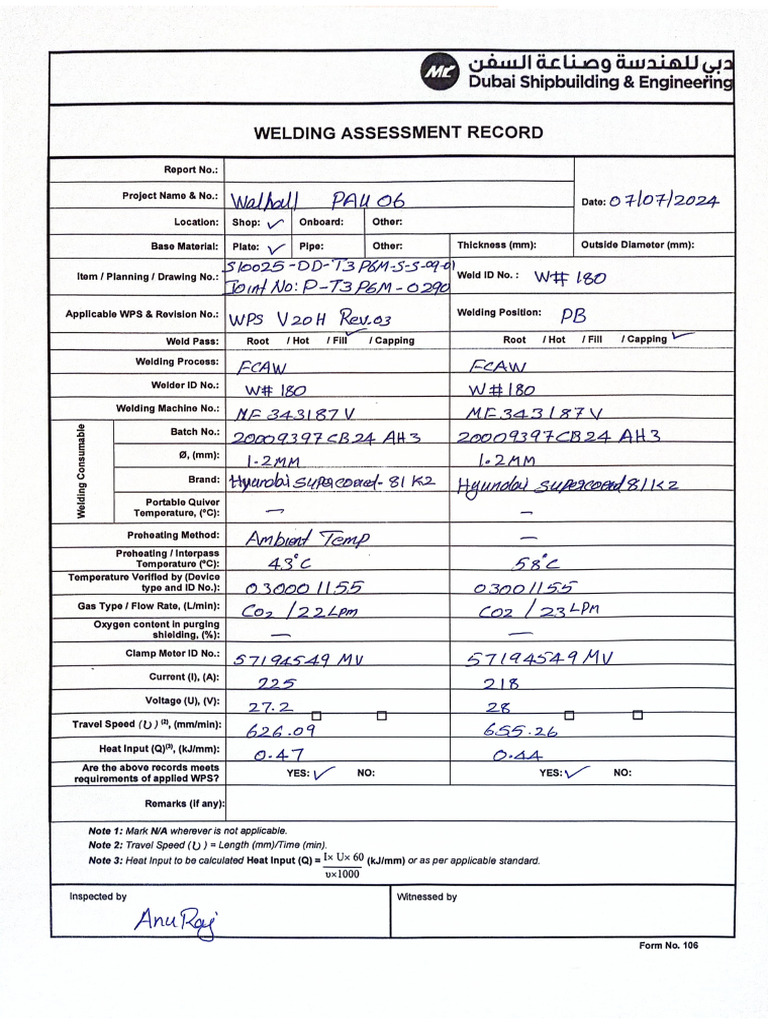 Weld Assessment Report 07-07-2024 13.31 | PDF