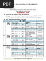 2025 KCSE Timetable Oct Nov | PDF