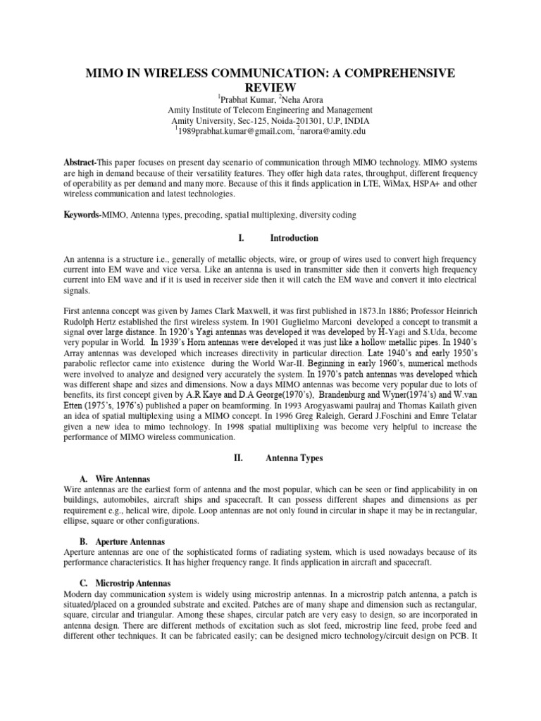 Paper Mimo Pdf Mimo Antenna Radio