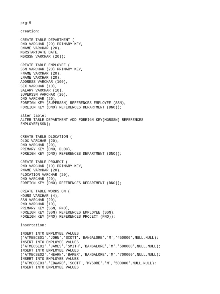 PRG 5 | PDF | Data Management | Computer Data