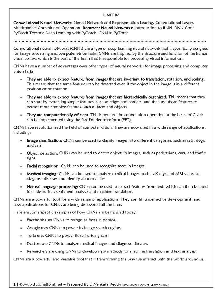 JNTUK R20 UNIT-IV DEEP LEARNING TECHNIQUES (WWW - Jntumaterials.co - In ...