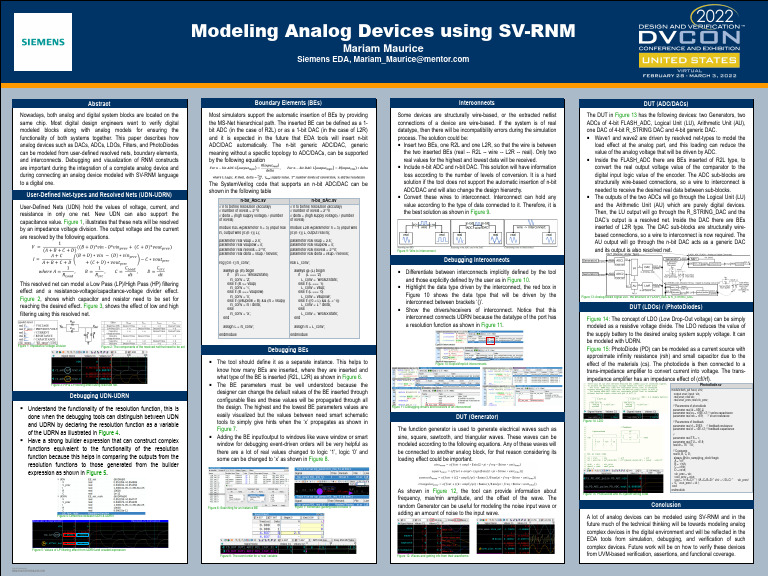 Modeling Analog Devices Using SV-RNM Poster | PDF | Analog To Digital ...
