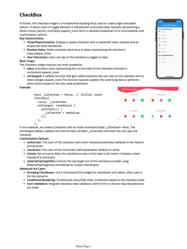 CheckBox | PDF | Boolean Data Type | Software Engineering