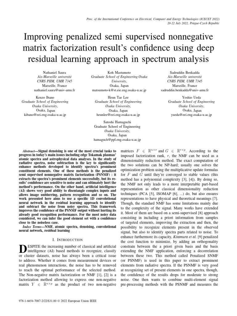 Improving Penalized Semi Supervised Nonnegative | PDF | Artificial Neural Network ...