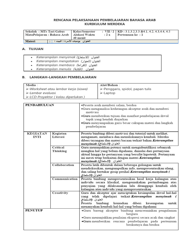 RPP Merdeka 2023 | PDF | Karier & Perkembangan