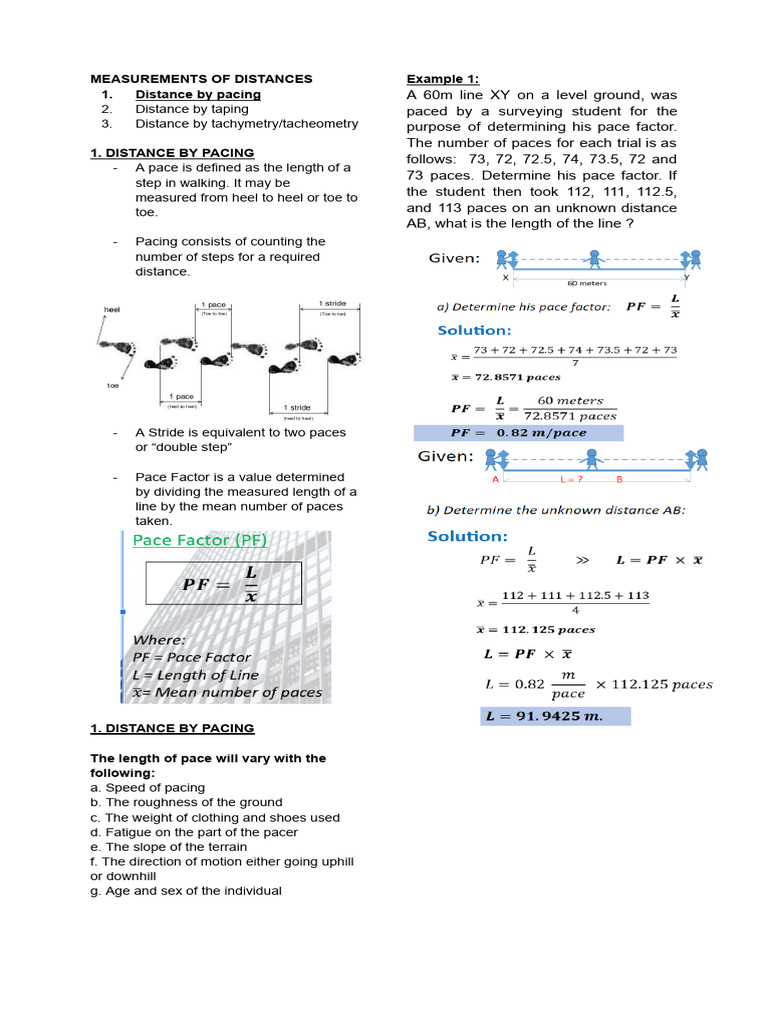 Distance by Pacing | PDF | Teaching Methods & Materials