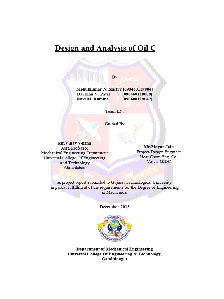 Oil Cooler Design and Analysis Report | PDF | Heat Exchanger | Heat ...