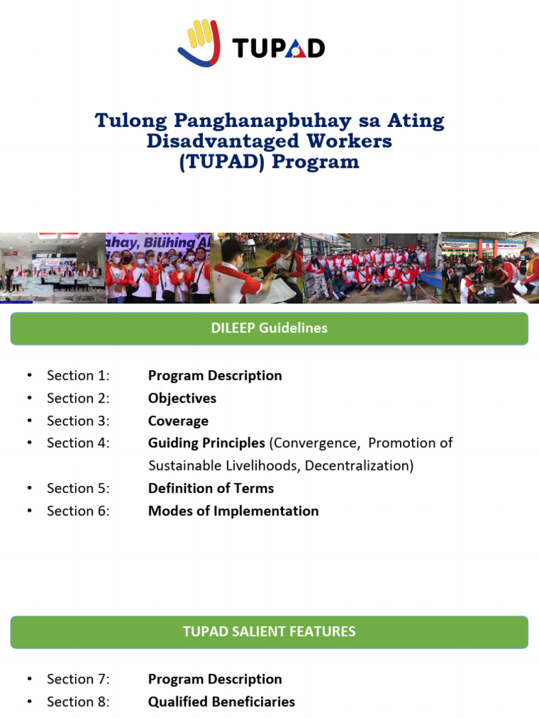 TUPAD Program Presentation As of 25 July 2023 | PDF | Unemployment ...