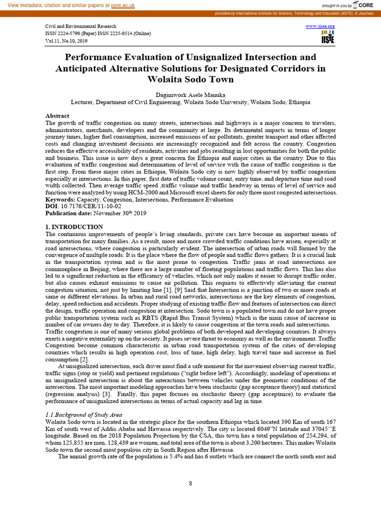 Tutorial On Performance Evaluation Of Intersection Ii Pdf Traffic Traffic Congestion