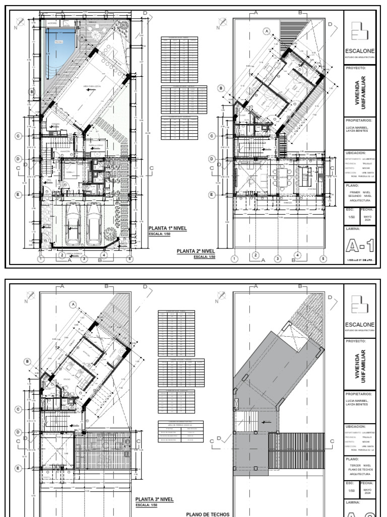 Planos de Vivienda Unifamiliar en Moche | PDF