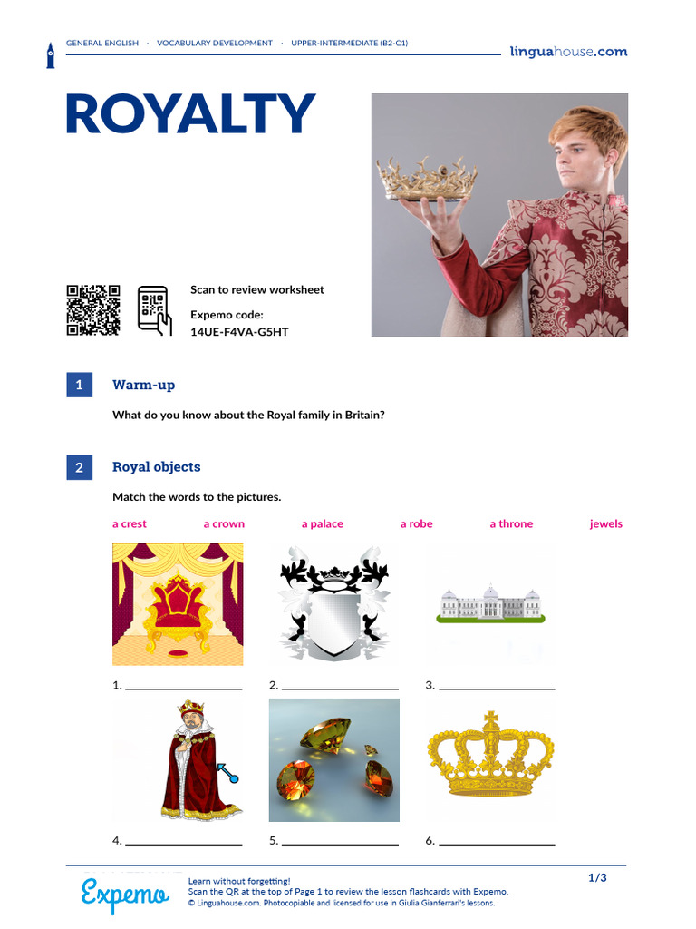b2 c1 Royalty British English Student Ver2 | PDF | Monarchy | Royalties