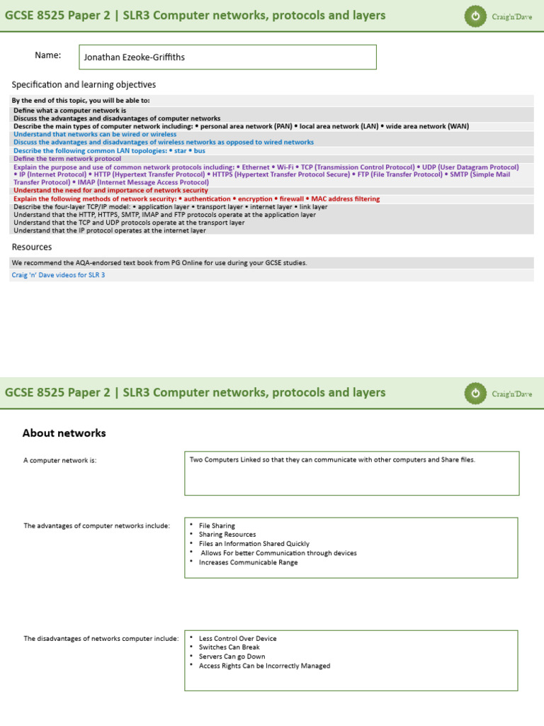 SLR 3 Workbook | PDF | Computer Network | Information Security