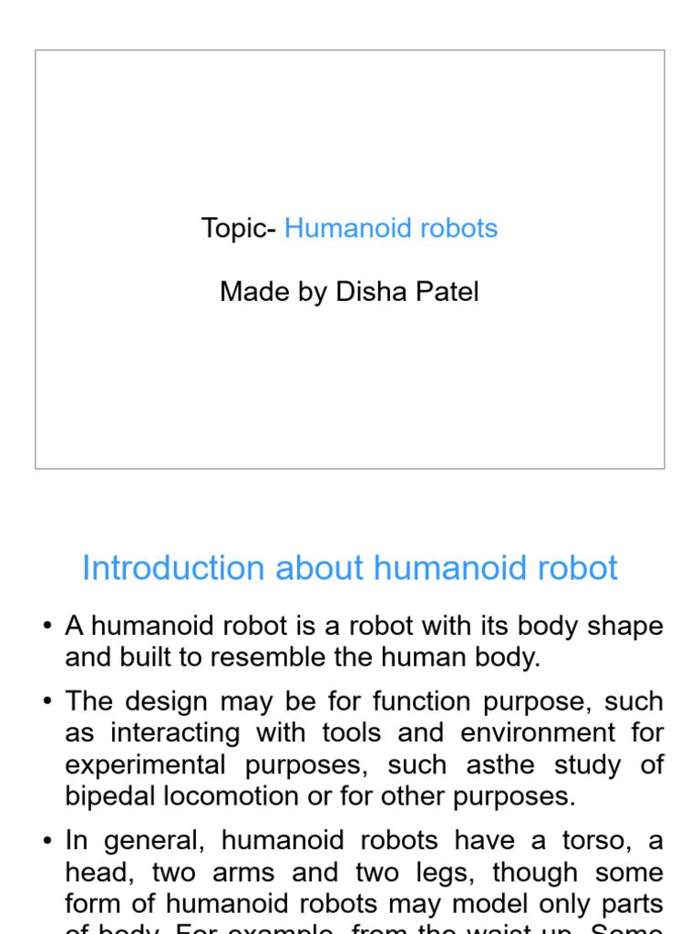 Humanoid Robots | PDF | Actuator | Robot