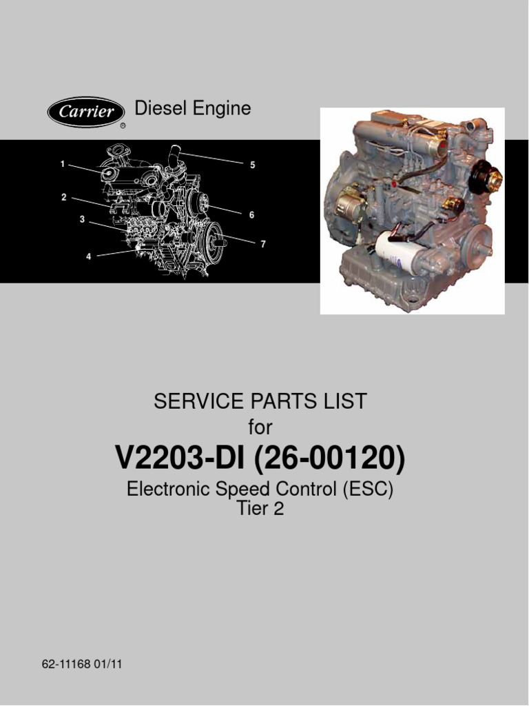 V2203-DI Diesel Engine Parts List | PDF | Valve | Rotating Machines