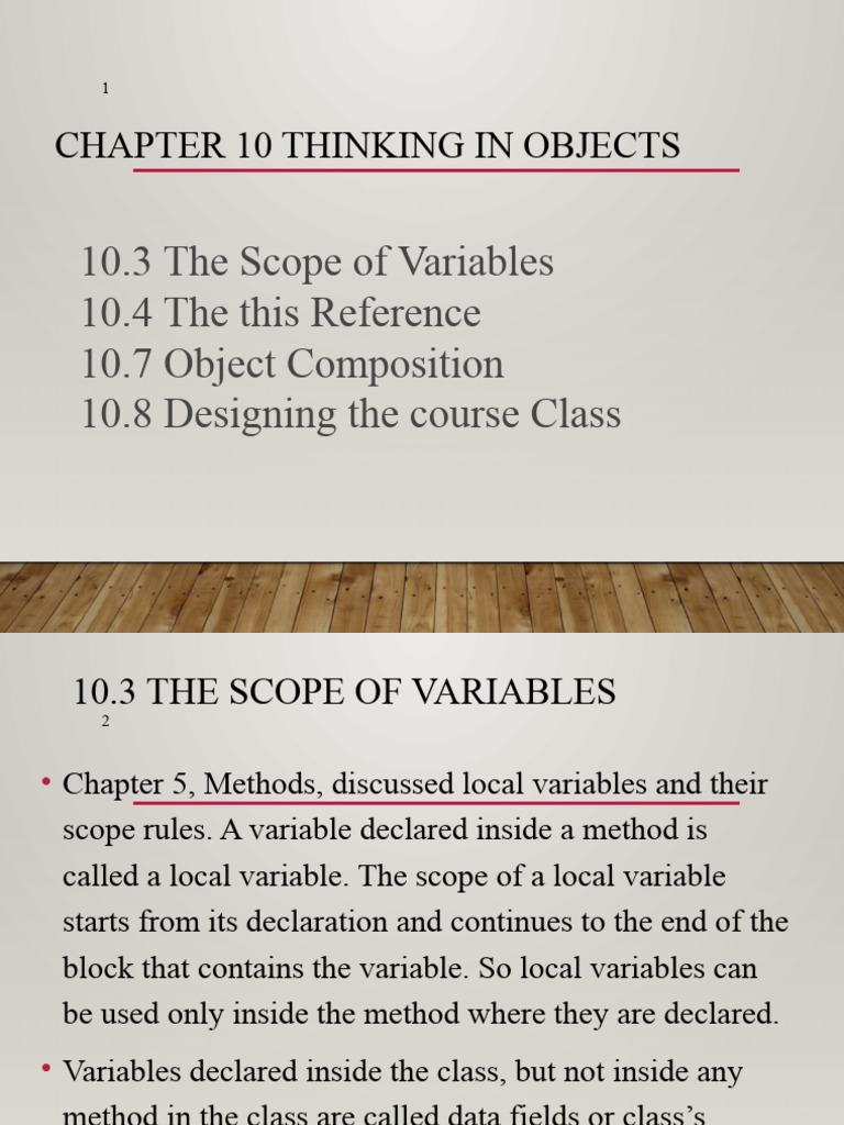 Week 5 - Lecture 2 - Chapter 10 | PDF | Class (Computer Programming) | Method (Computer Programming)