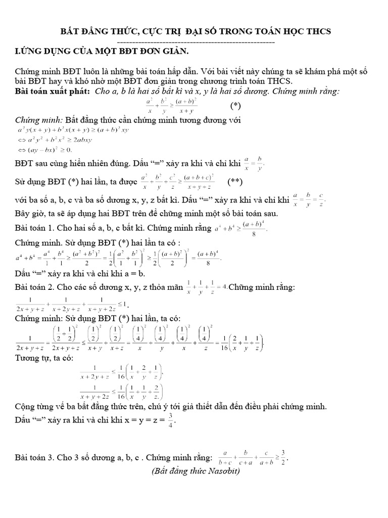 Bat Dang Thuc Lop 8 | PDF