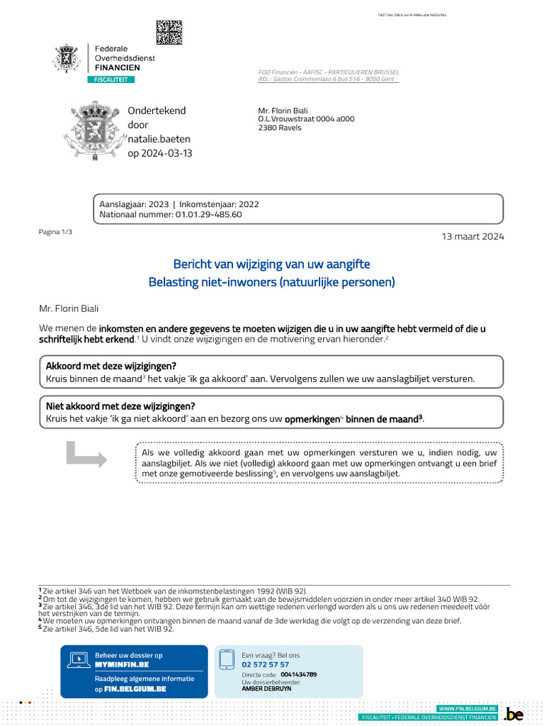 Bericht Van Wijziging - 279 | PDF