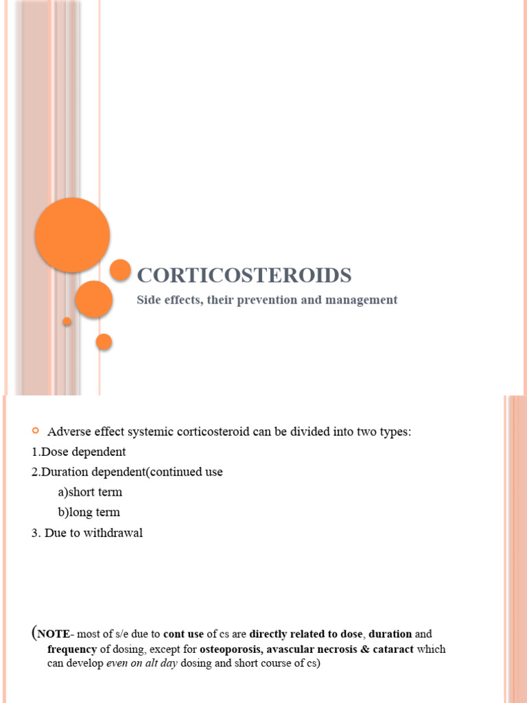 Corticosteroids Side Effects and Its MX and Preventiob | PDF ...