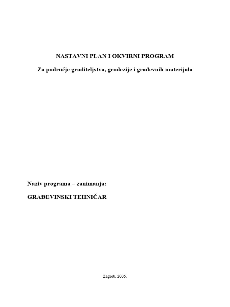 Gradevinski Tehnicar | PDF