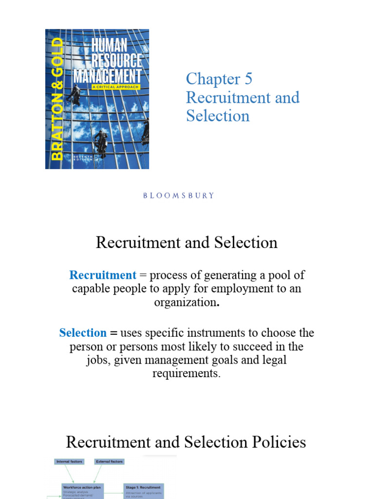 Chapter 5 - Recruitment and Selection | PDF | Recruitment | Validity ...