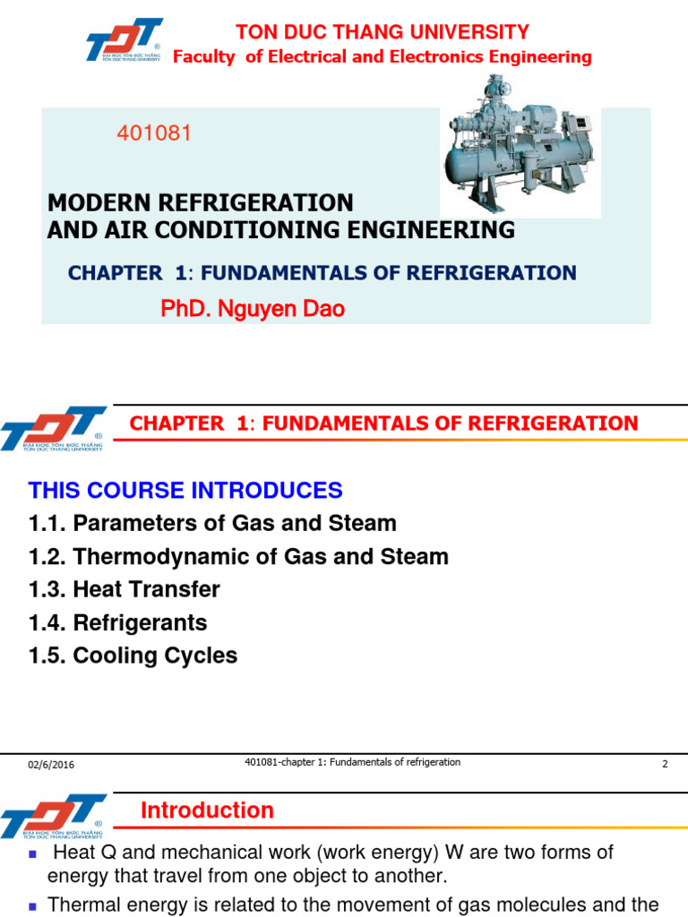 Refrigeration C1 Pdf Heat Heat Transfer