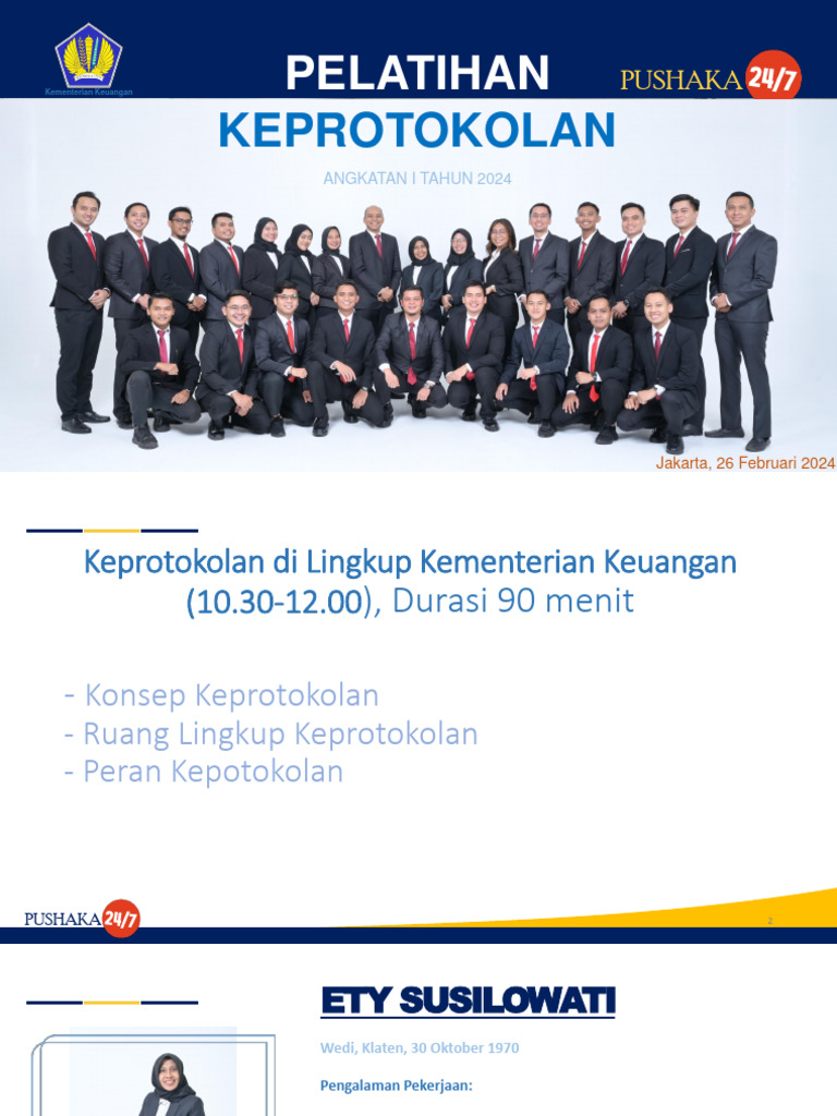 Pelatihan Keprotokolan (Share) | PDF