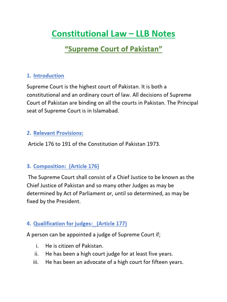 Supreme Court - Notes | PDF | Supreme Courts | Supreme Court Of The ...