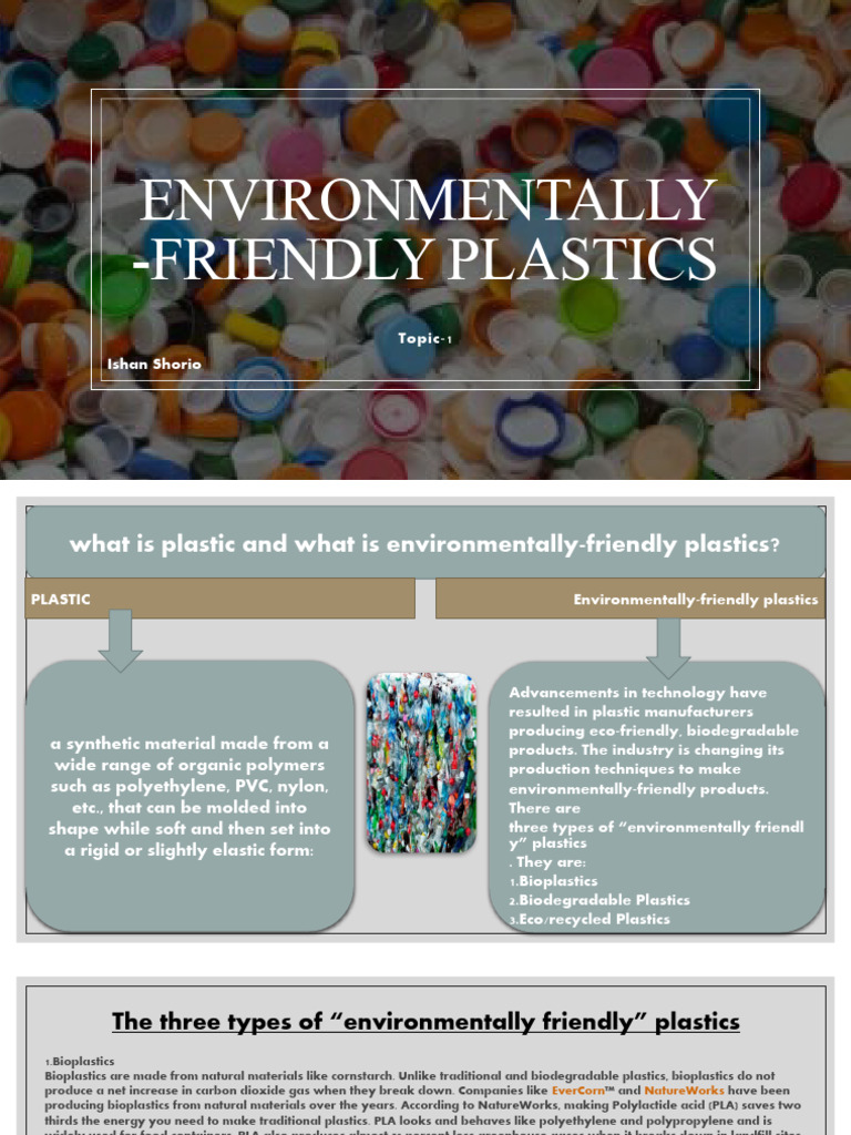 Environmentally Friendly Plastics | PDF | Plastic | Biodegradation