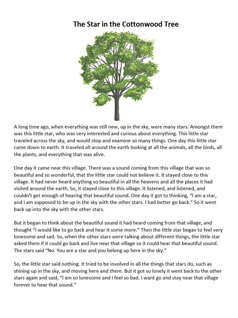 Star Cottonwood Tree Story | PDF