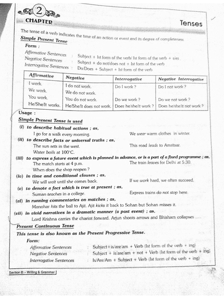 Tense Rules | PDF