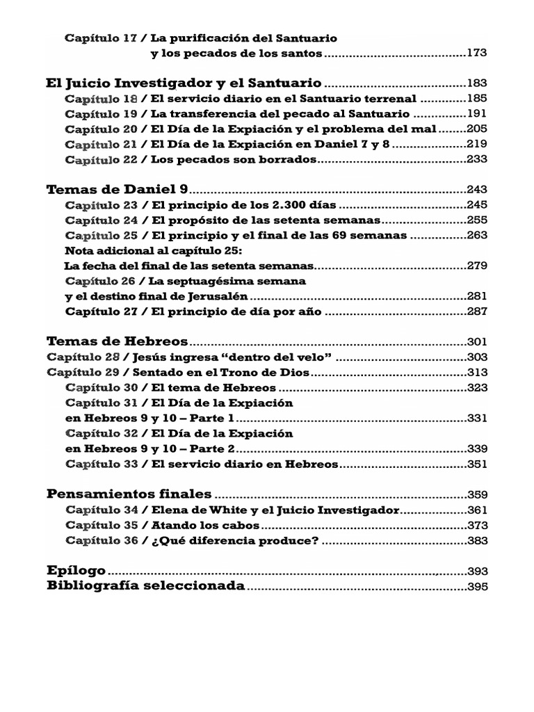 El juicio investigdor Cap. 1 (1) | PDF | Iglesia Adventista del Séptimo Día | Creencia religiosa ...