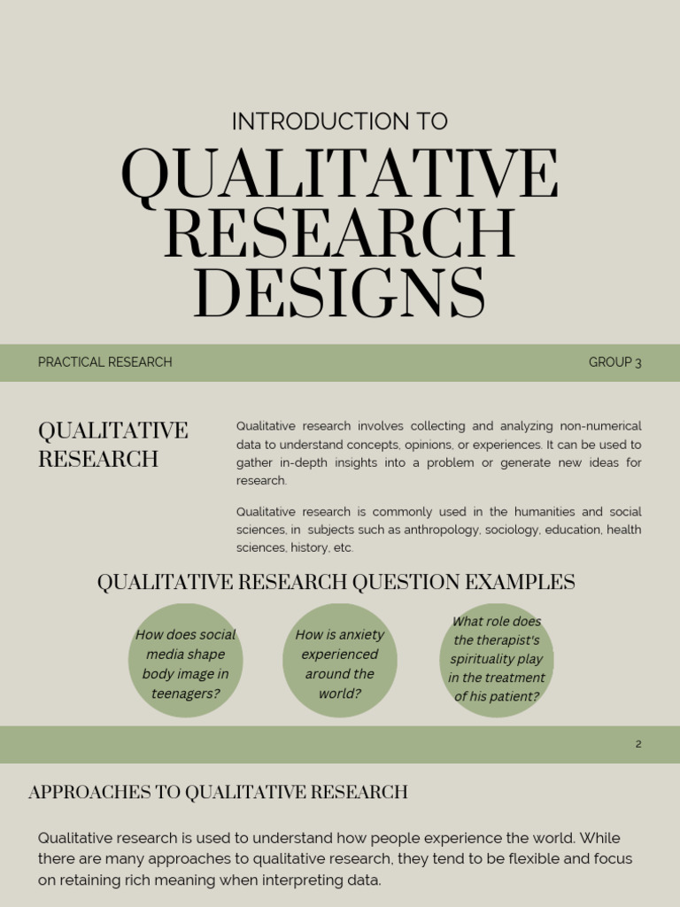 Qualitative Research design PR | PDF | Qualitative Research | Inquiry