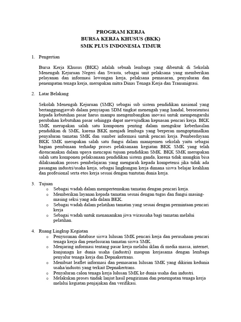 PROker BKK | PDF | Karier & Perkembangan | Bisnis