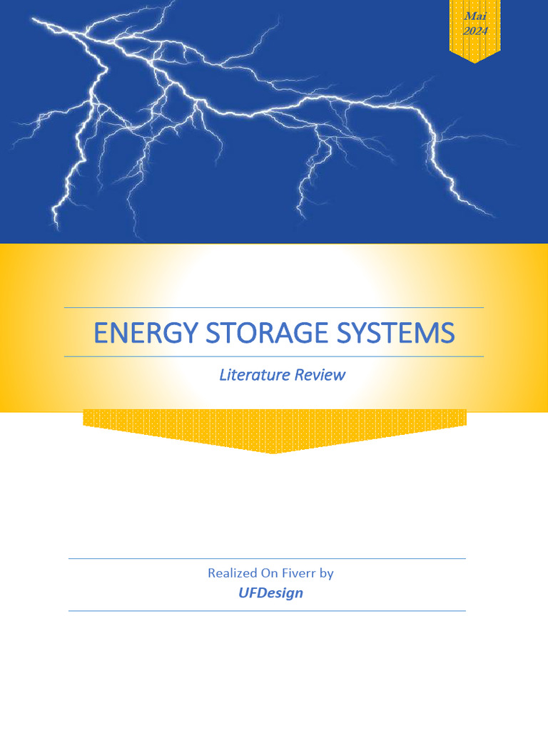 Literature Review - Energy Storage Systems - UFDesign | PDF | Energy ...