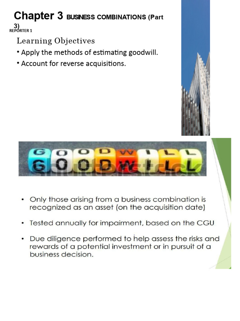 Estimating Goodwill in Business Combinations | PDF | Goodwill ...