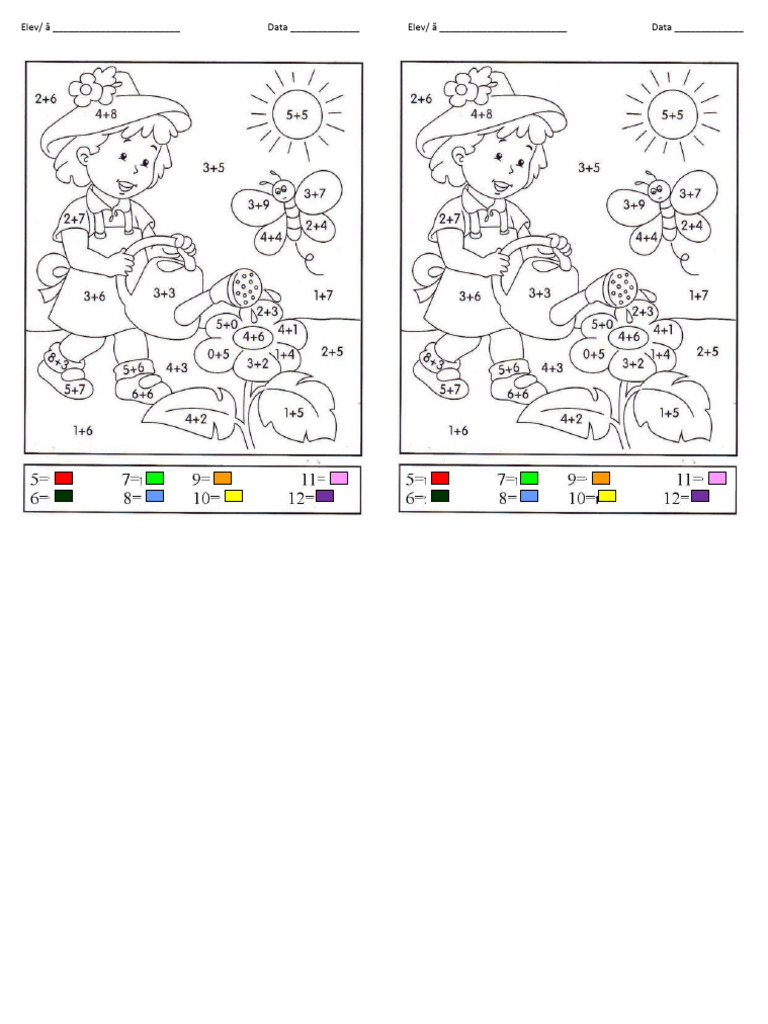 Matematica - Coloram Si Adunam | PDF