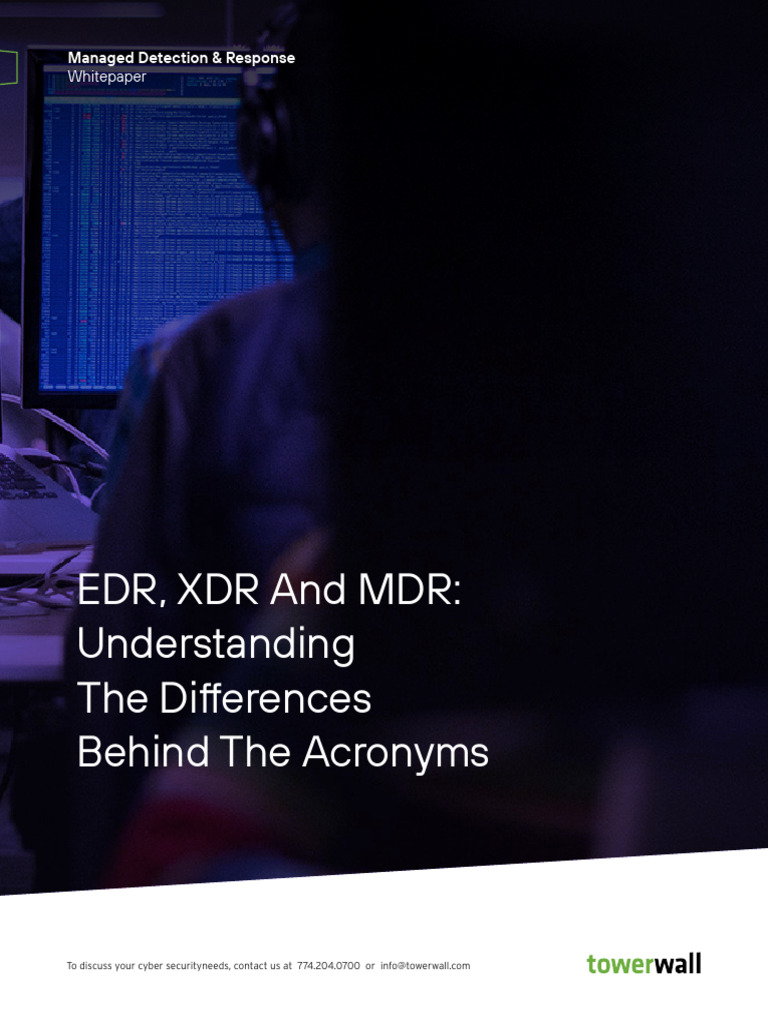 Edr XDR MDR | PDF | Security | Computer Security