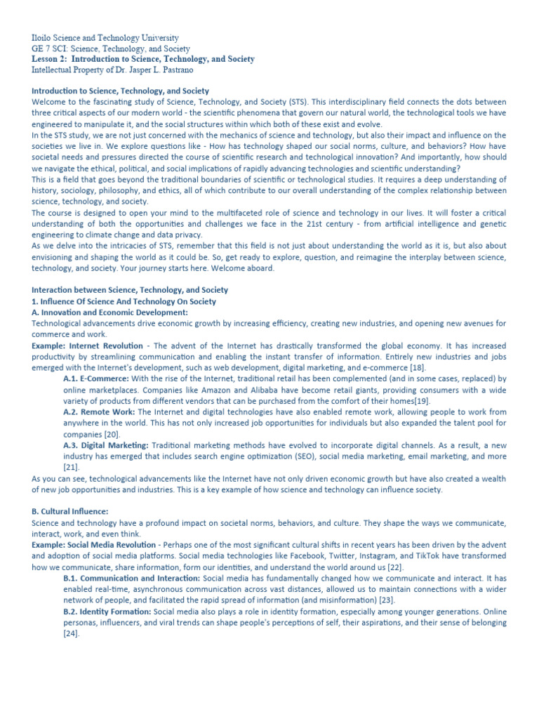 Lesson 2 - STS Lesson Introduction | PDF | Genetically Modified Organism | Climate Change