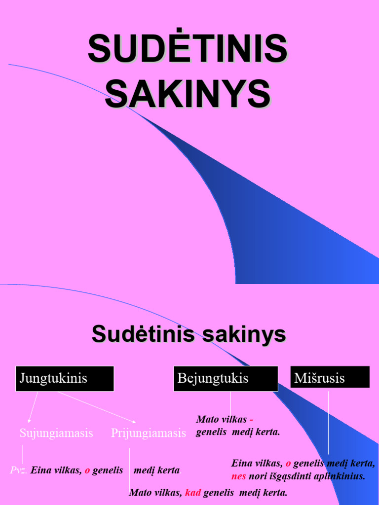 Sudėtinis Sakinys | PDF