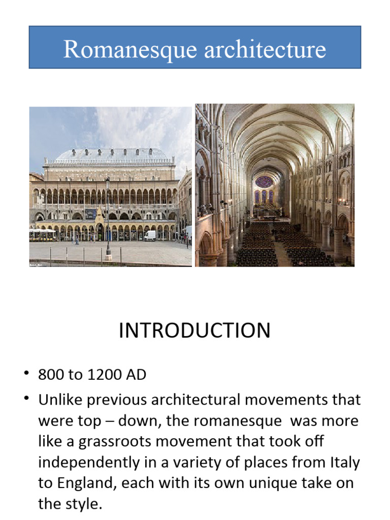 Romanesque Architecture Powepoint | PDF | Vault (Architecture) | Church (Building)