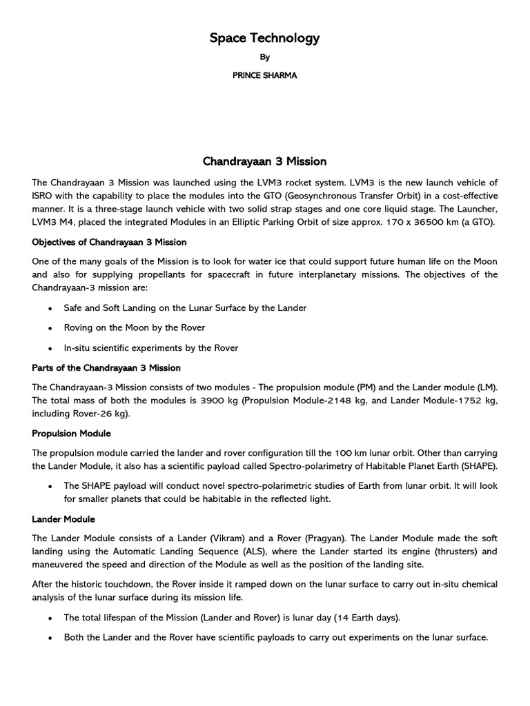 Space Technology | PDF | Sun | Astronomy