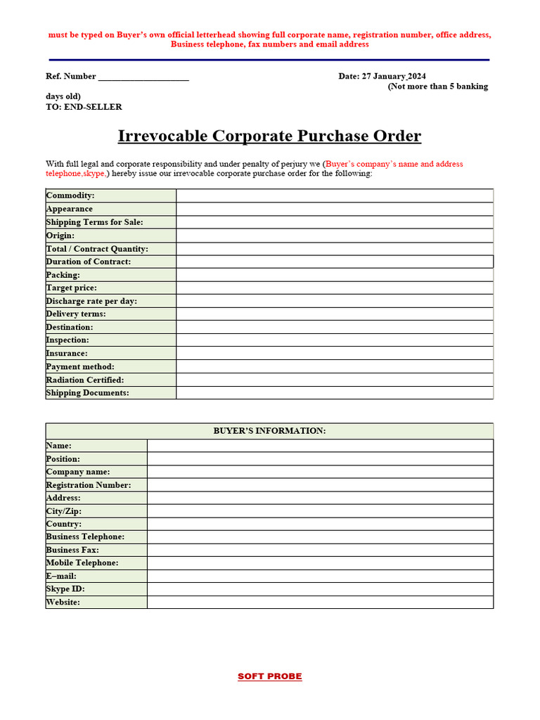 Icpo Model | PDF | Letter Of Credit | Business