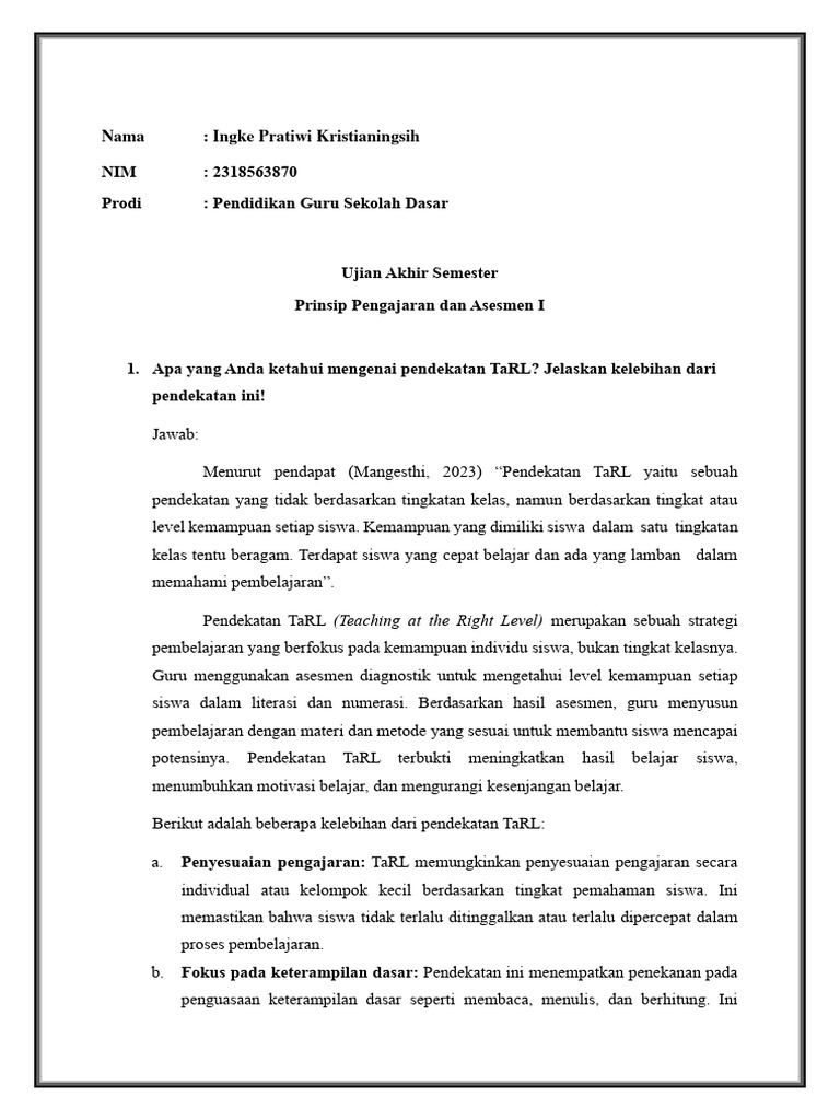 Uas - Ppa - Ingke Pratiwi | PDF