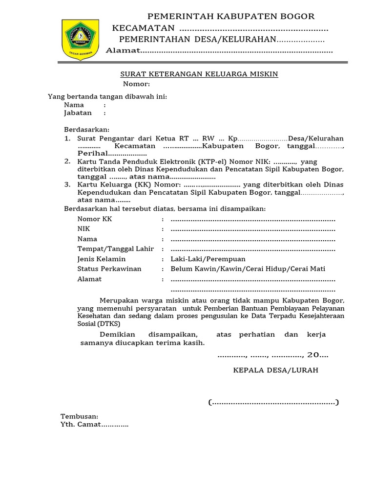 CONTOH FORMAT SKKM 2024 TERBARU PROSES USULAN DTKS | PDF