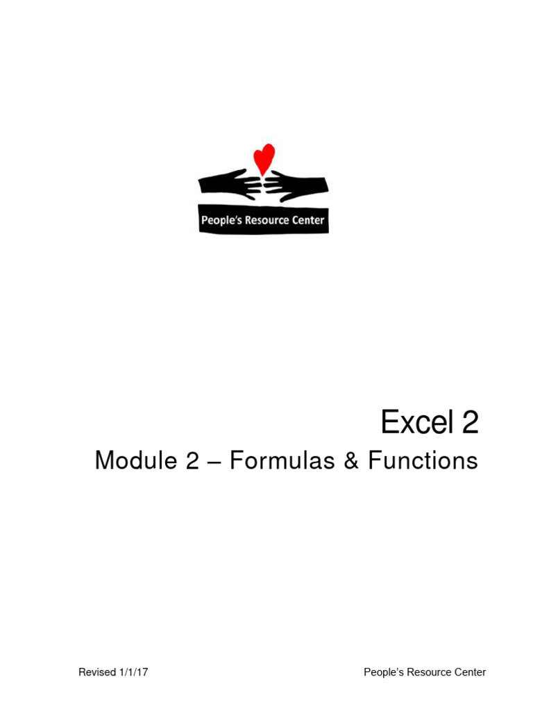 Excel1-Module 2 Lesson | PDF | Microsoft Excel | Software Engineering