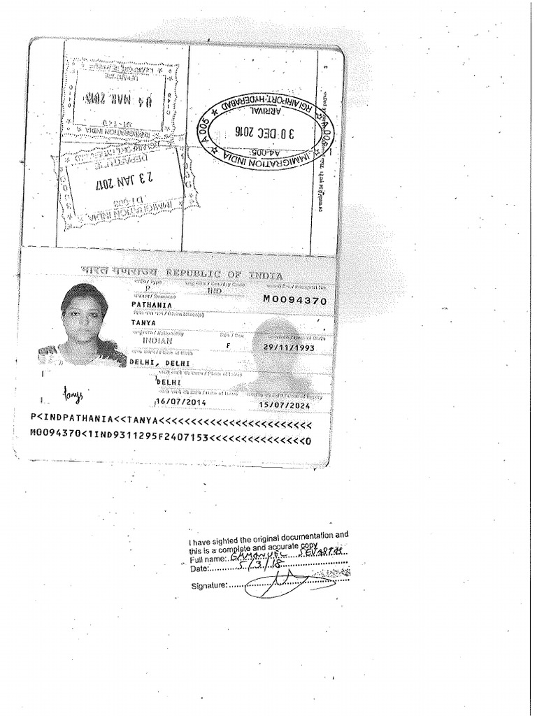 Sighted passport | PDF