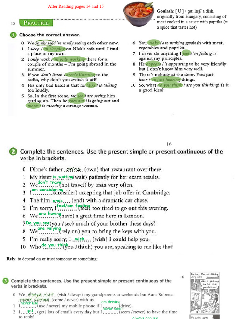 Grammar and Vocabulary For First Unit 1 | PDF