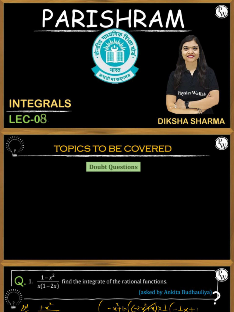 Integrals 08 _ Class Notes __ (Parishram 2023) | PDF